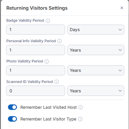 Configuring the Returning Visitor Feature – FacilityOS Help Center